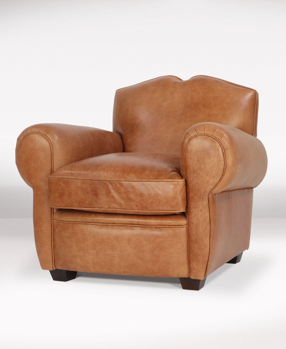 Carlton Club Chair in Classic Leather | Leather Wing Chairs